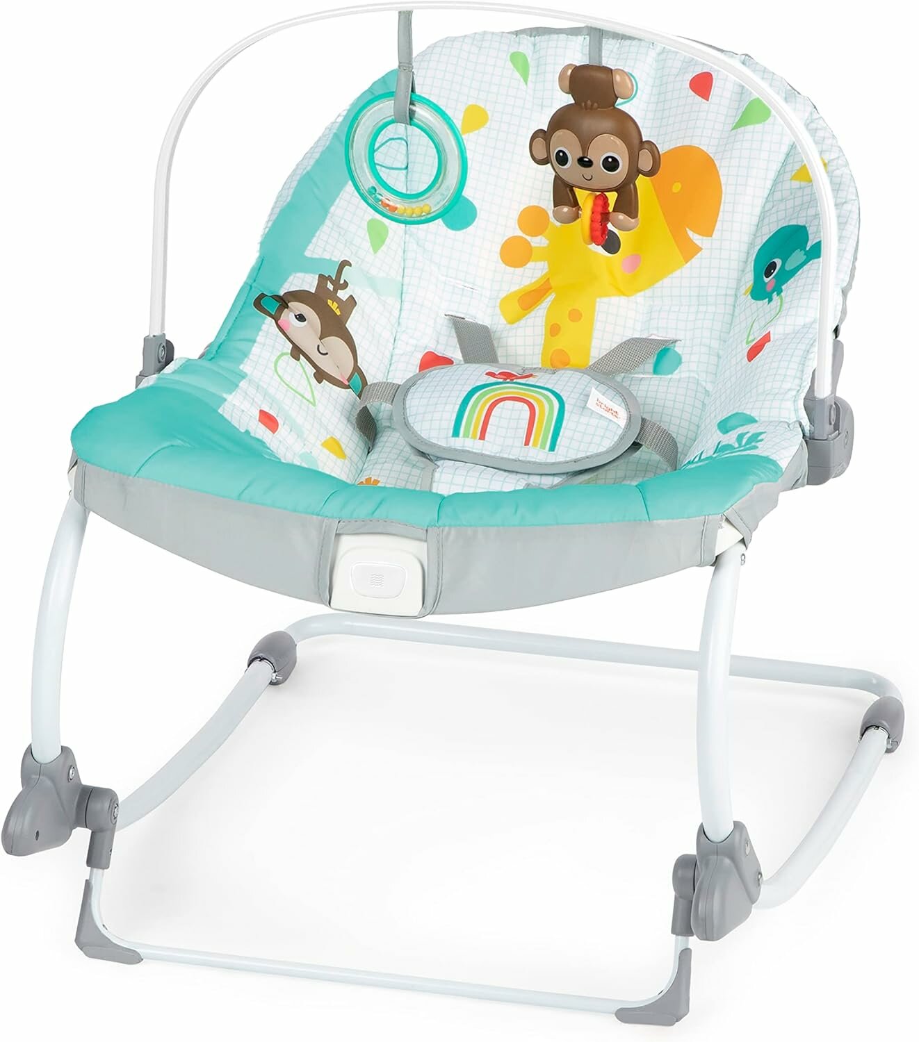 Bright Starts Детское кресло-качалка Baby to Toddler Rocker Wild Vibes