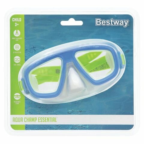 4 шт. Маска для плавания "Lil' Caymen" от 3 лет, BESTWAY, 22011