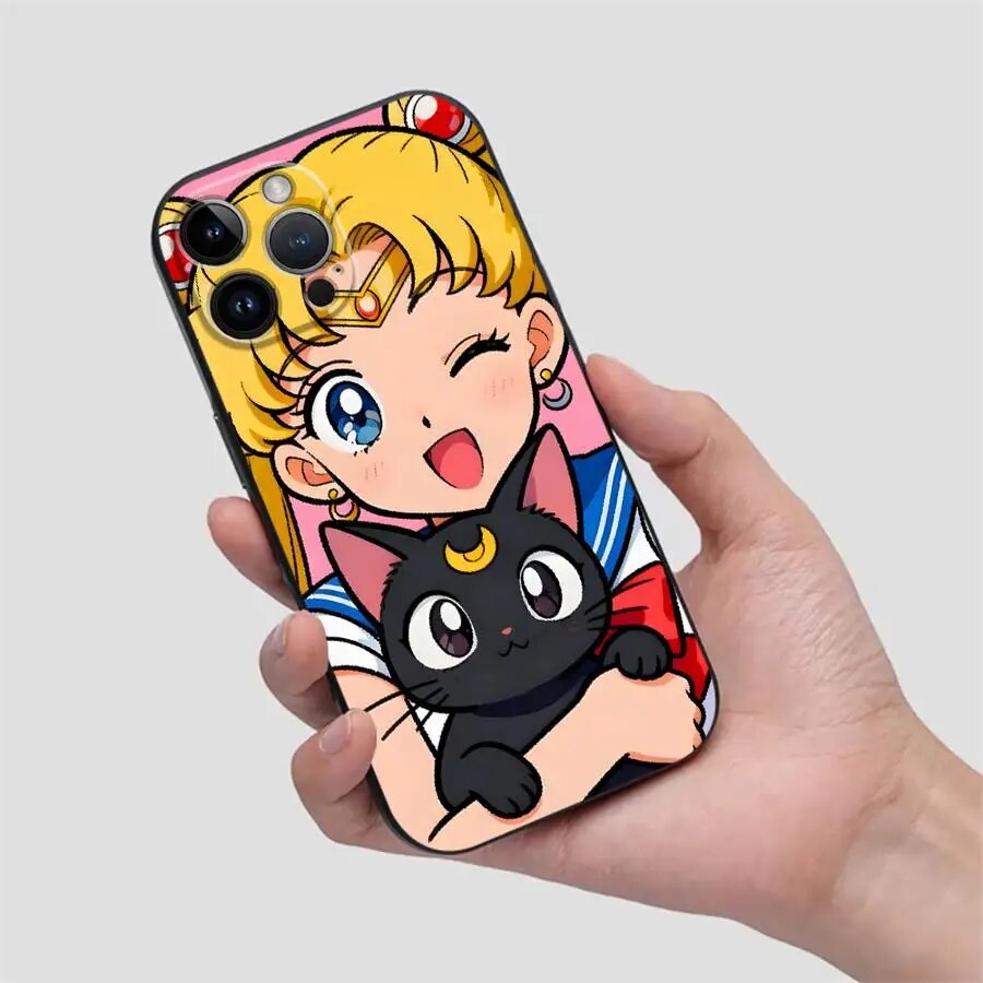 Чехол для iPhone 14 Pro Сейлор Мун, Mix02