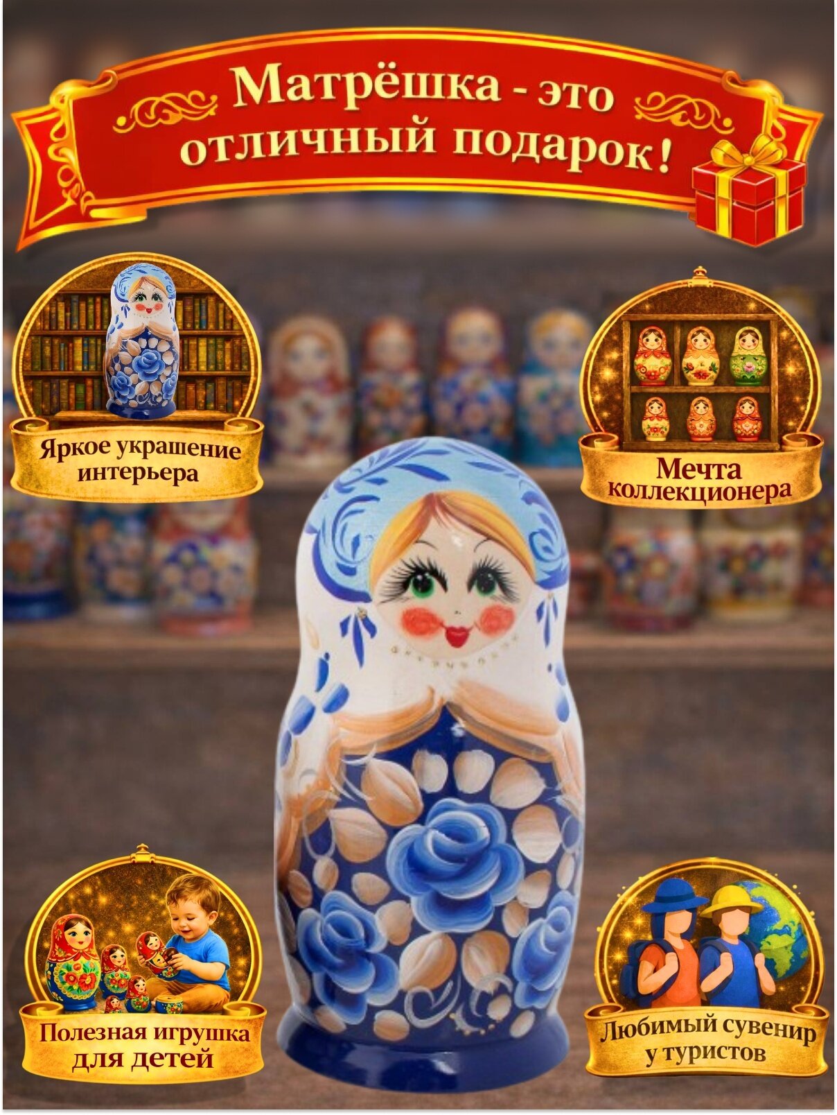 Матрешка Лебёдушка — фото 1