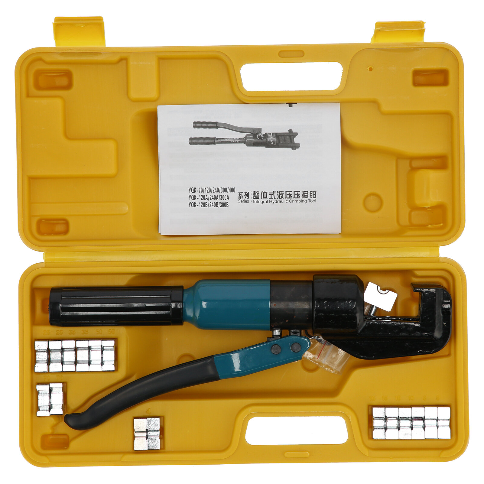 Гидравлические клещи для обжима, 10 тонн, с 9 матрицами