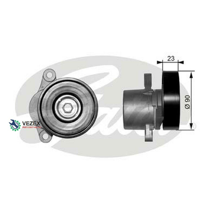 GATES T38156 Ролик обводной ремня ГРМ GATES T38156