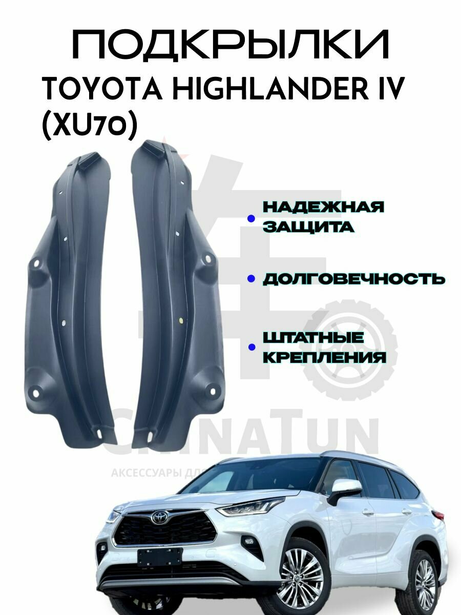 Подкрылки Toyota Highlander IV (XU70)/Тойота Хайлендер 4 2019-2025 г. в.