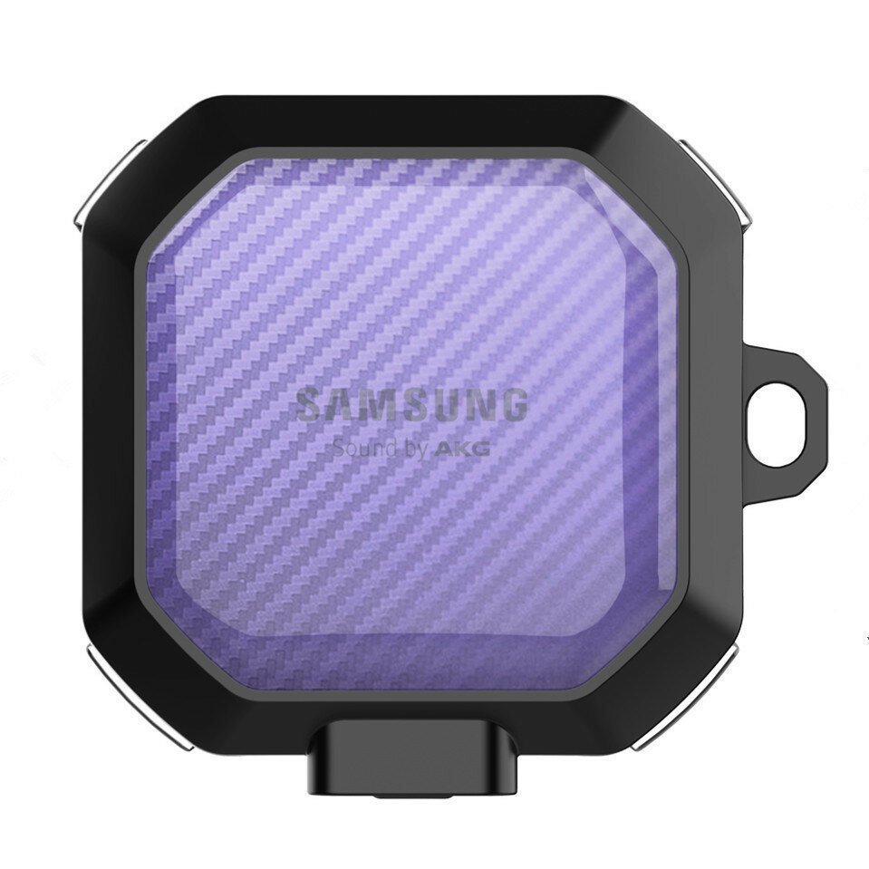 Прозрачный карбоновый чехол для наушников Samsung Buds Live/Buds2/Buds2 Pro/FE, мягкий TPU защитный чехол -