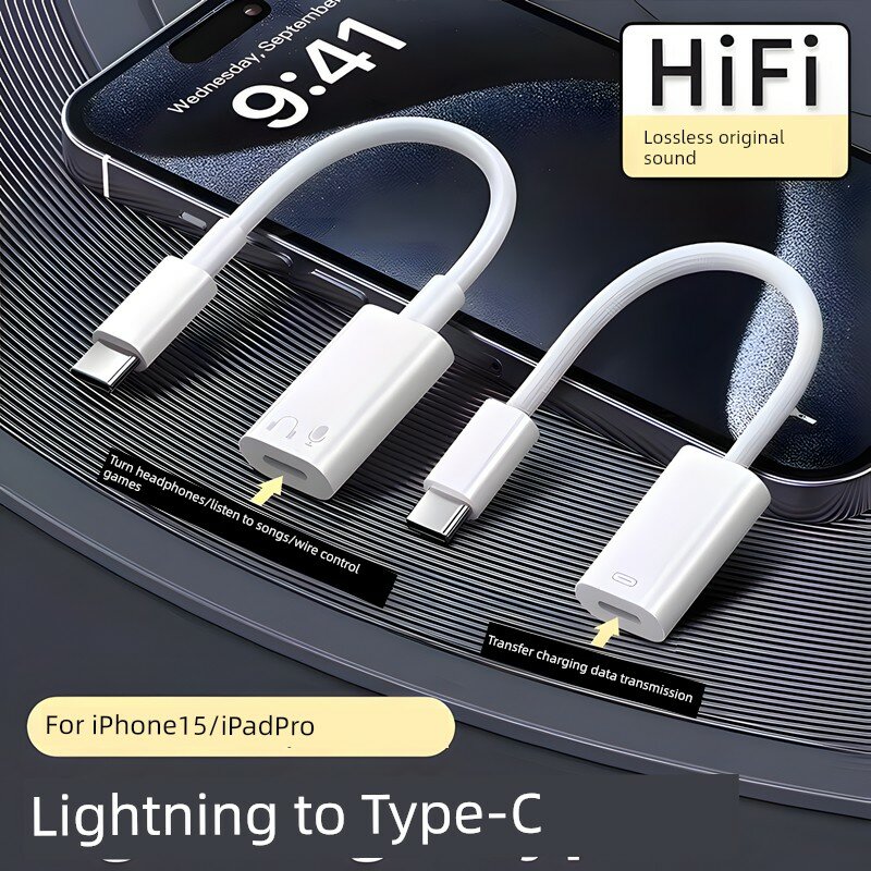 Официальный адаптер Lightning к Type-C с передачей данных, голосом и зарядкой для iPhone 15 Pro Max