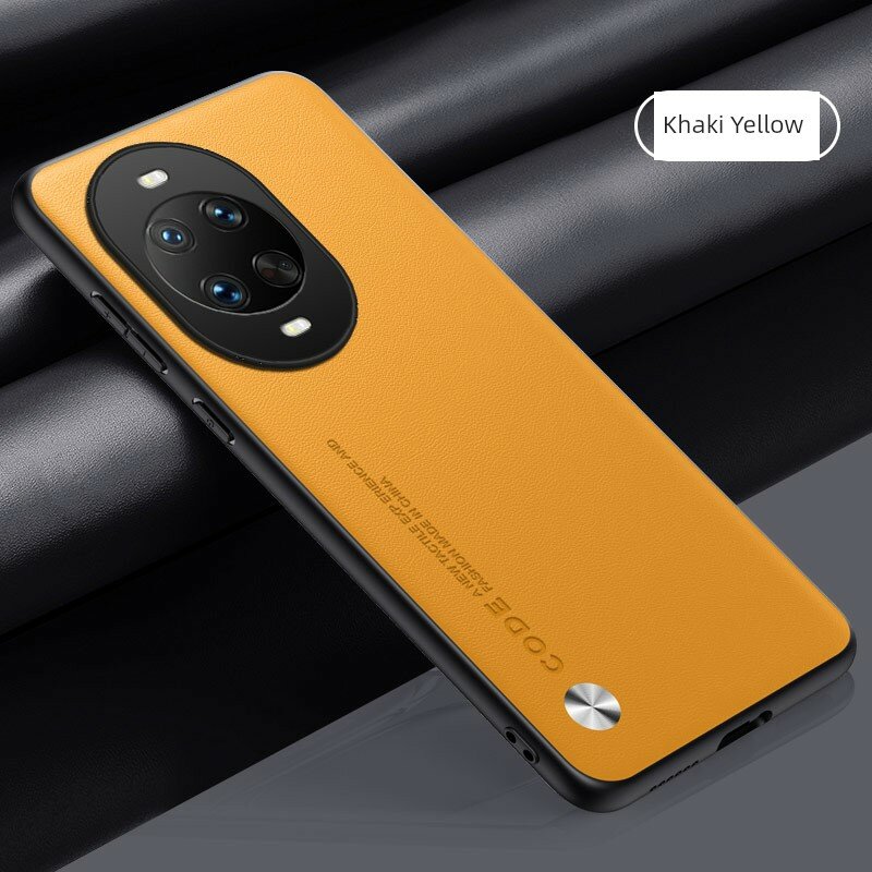 Чехол для Huawei Nova 14 Pro с полной защитой из Кунлун кожи, цвет хаки желтый для защиты мобильного устройства