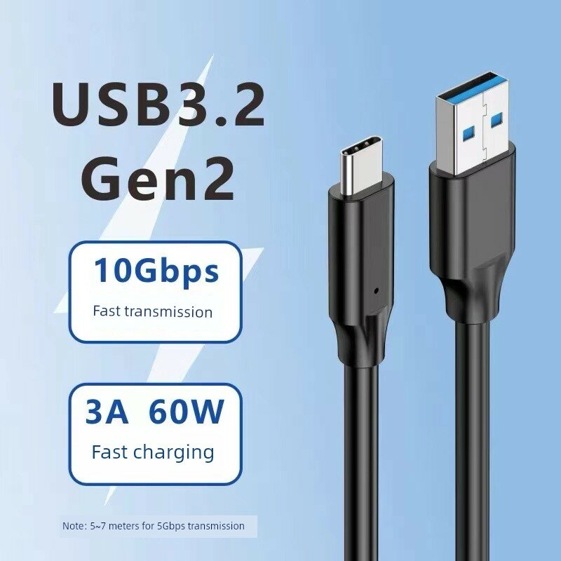 Кабель USB-C в USB-A 0.2м USB 3.2 Gen 2 10Гбит/с Скорость передачи данных Совместимость с iPhone 15/16 iPad