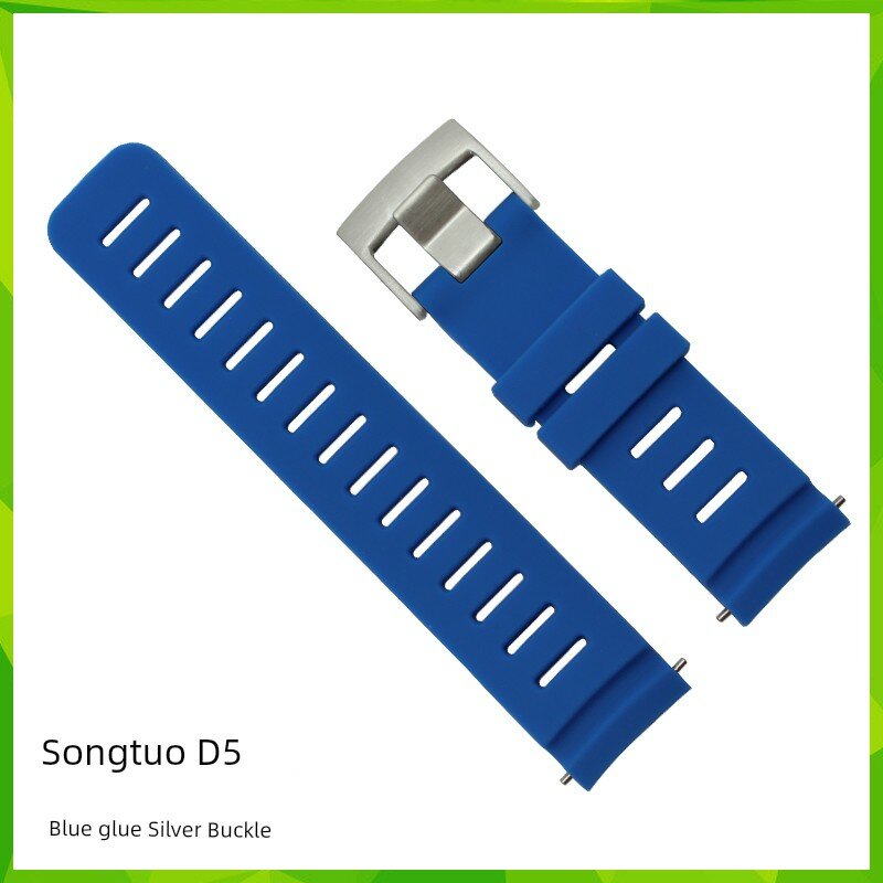 Спортивные часы Suunto D5 Spartan Expedition с синим резиновым ремешком и серебряной пряжкой для использования на