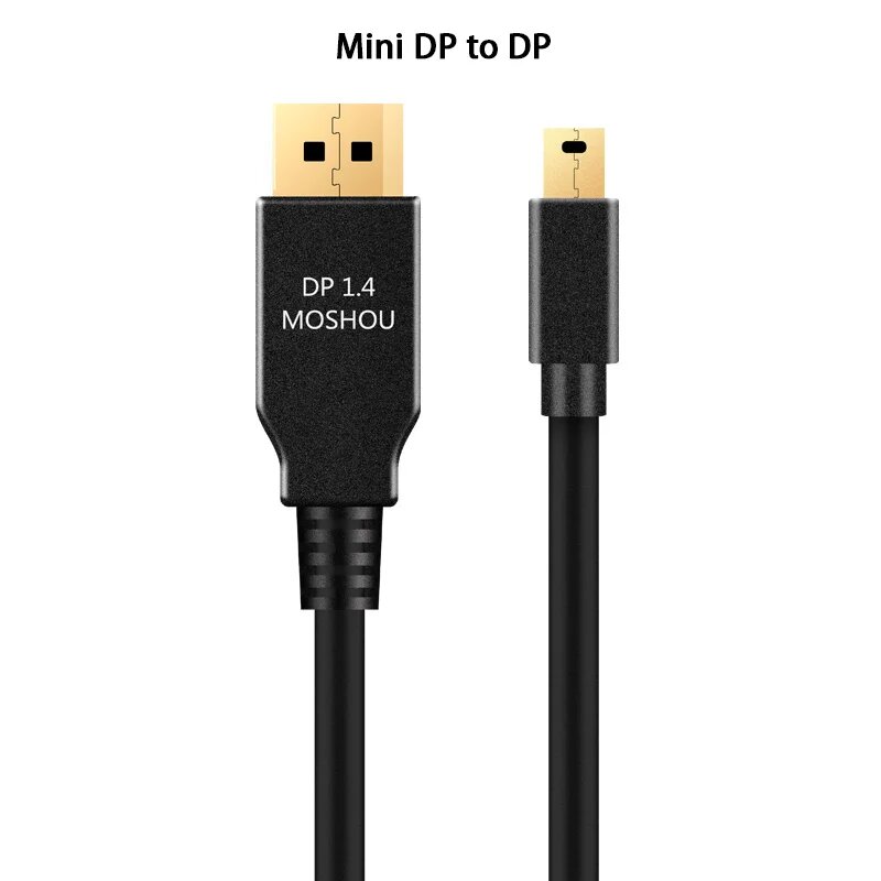 Кабель Mini DP to DP 1.4, 1m, черный