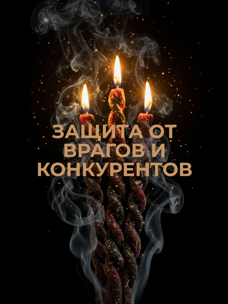 Свеча защита от врагов и конкурентов 1 штука