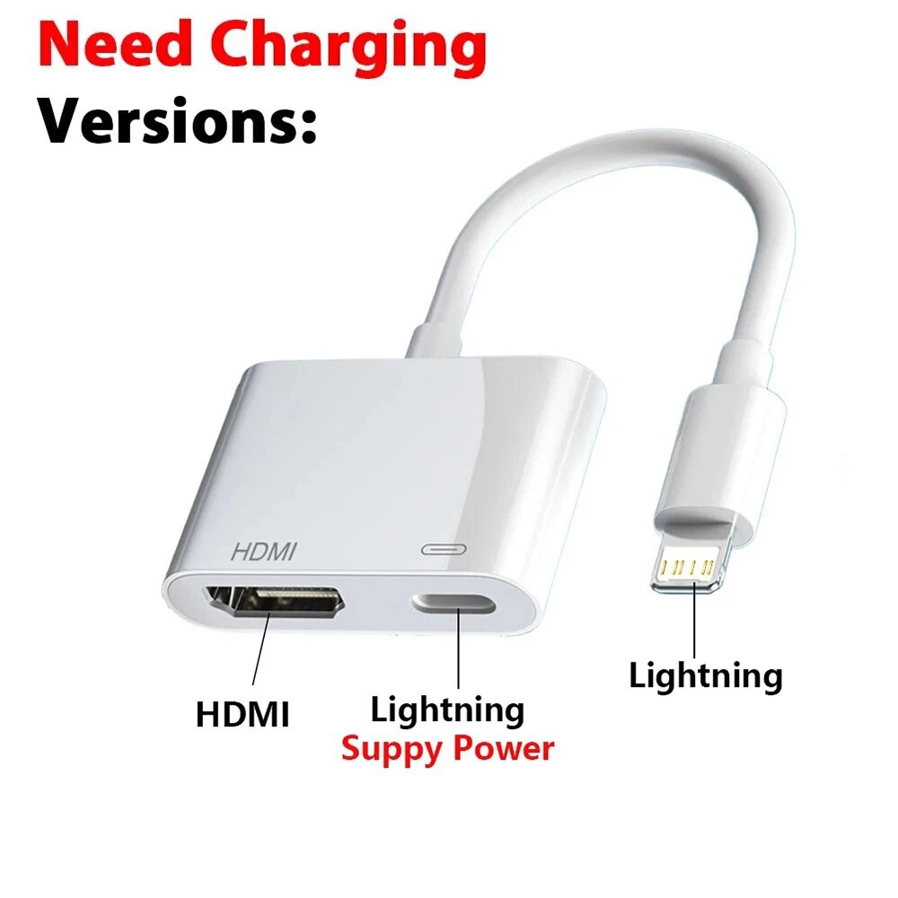 Адаптер Lightning HDMI с питанием для iPhone