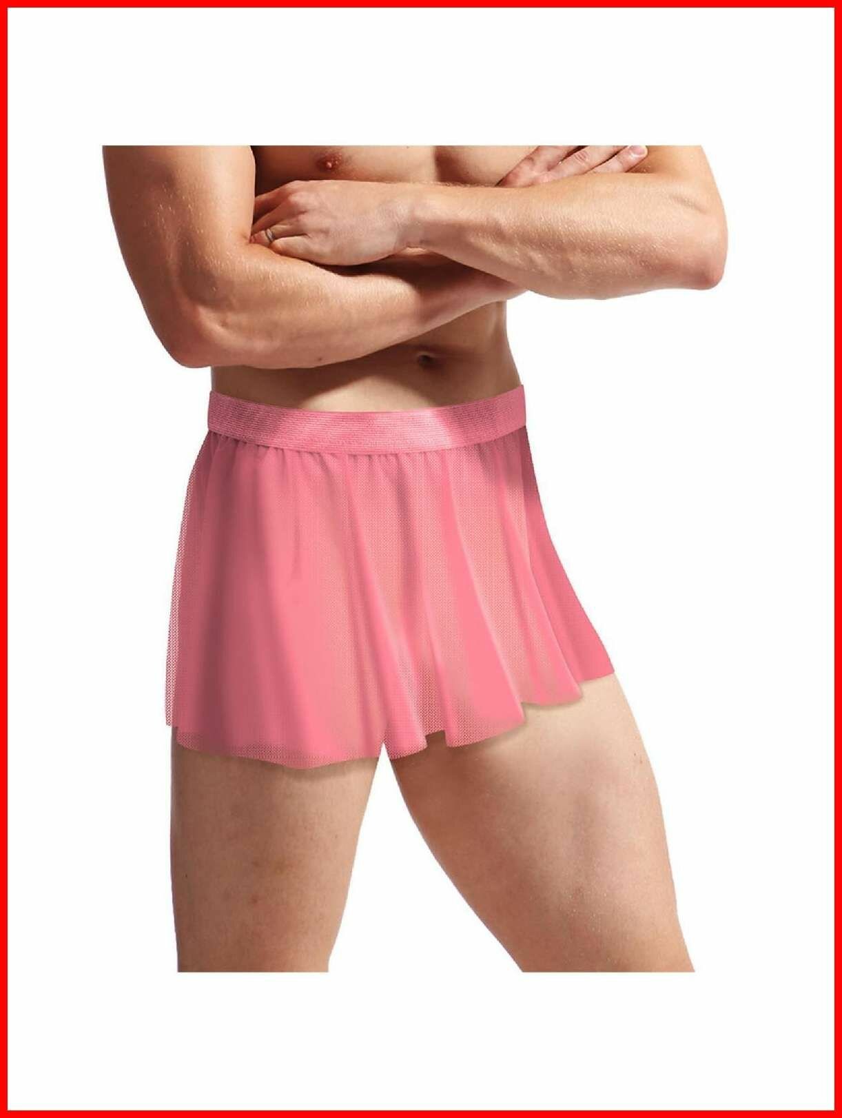 Низкая сетчатая мини-юбка для мужчин