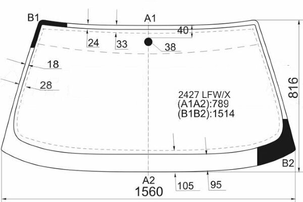 Лобовое стекло BMW 7-SERIR E32 87-93 735I/IL