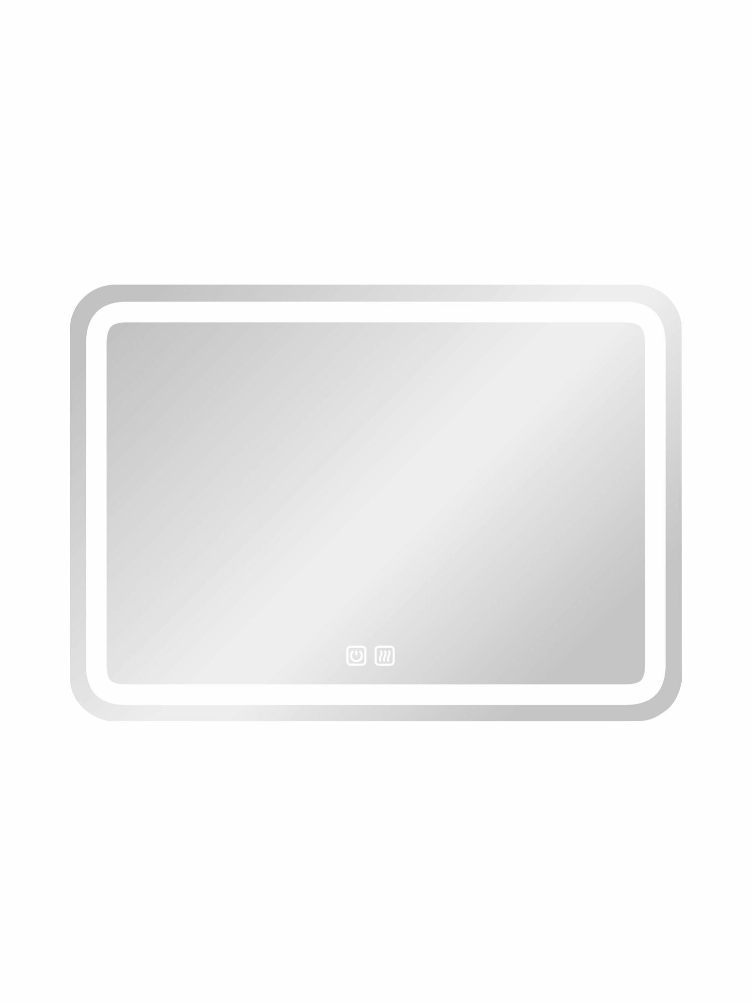Настенное зеркало LED с диммером Талмер, прямоугольное, Зеркальный С антизапотевателем