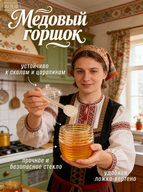 Банка для меда, 240 мл, 1 шт