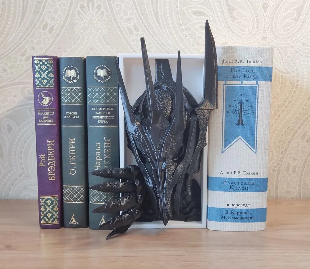 Book Nook, букнук, румбокс, вставка между книг, разделитель книг, декор для книжной полки, Властелин колец, Саурон