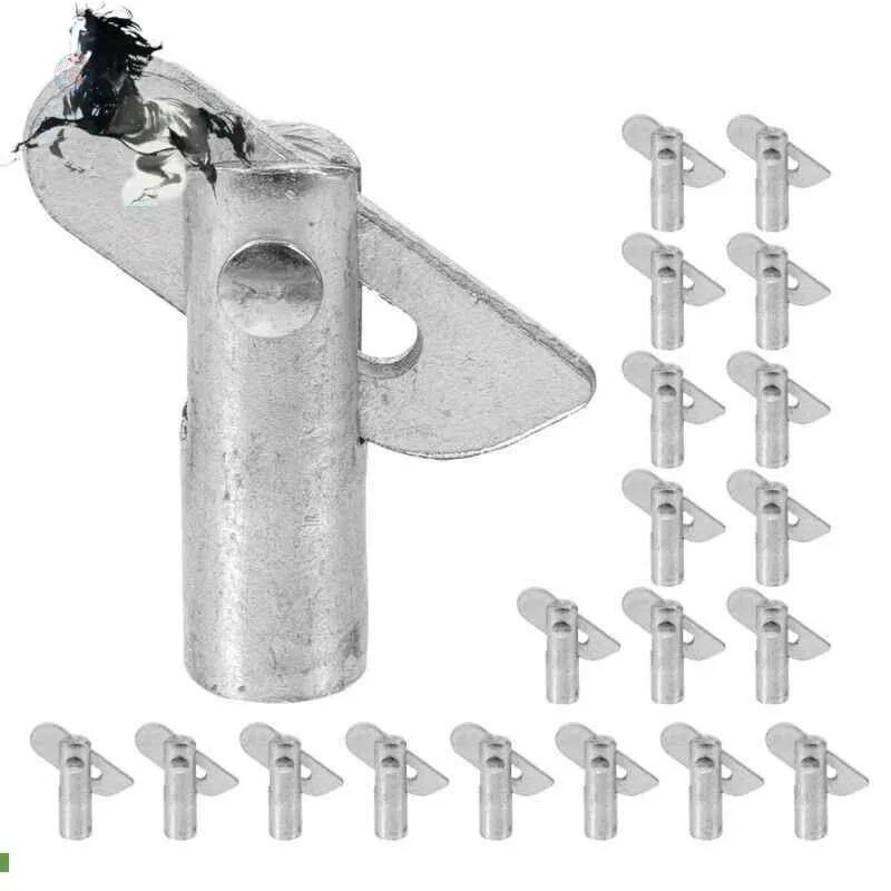 20 замков для строительных лесов, стальные крепежные петли для ворот и полок, серебристые фиксаторы, универсальные аксессуары для строительства и дома