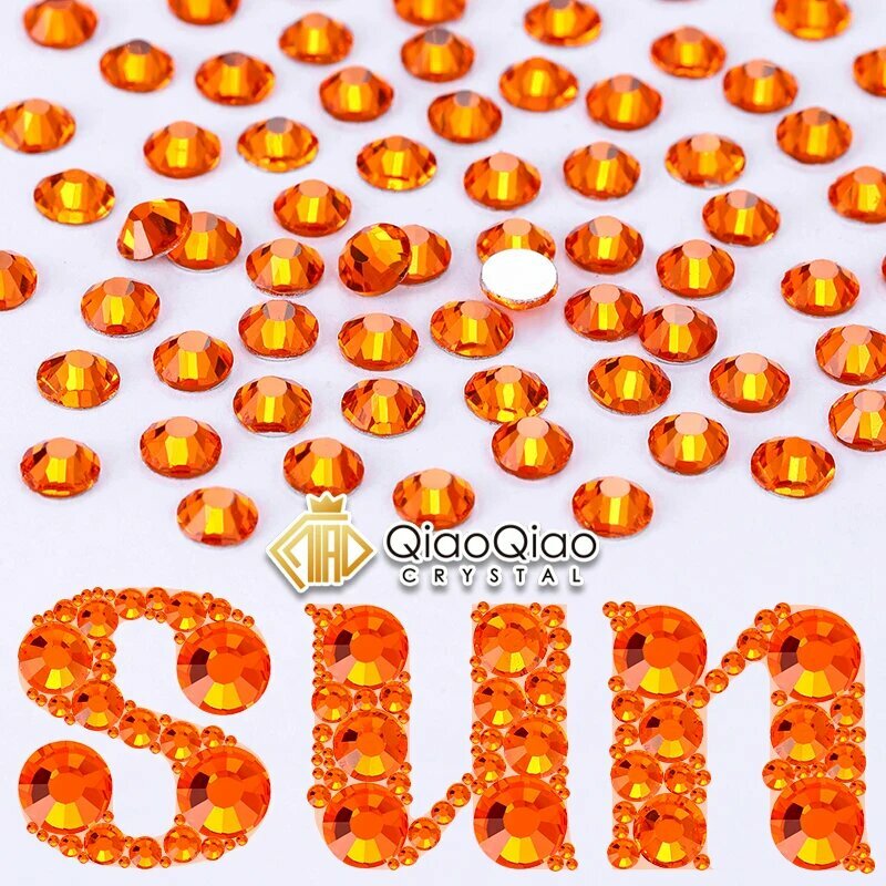 Стразы QIAO Crystal SS6-SS50 оранжевые