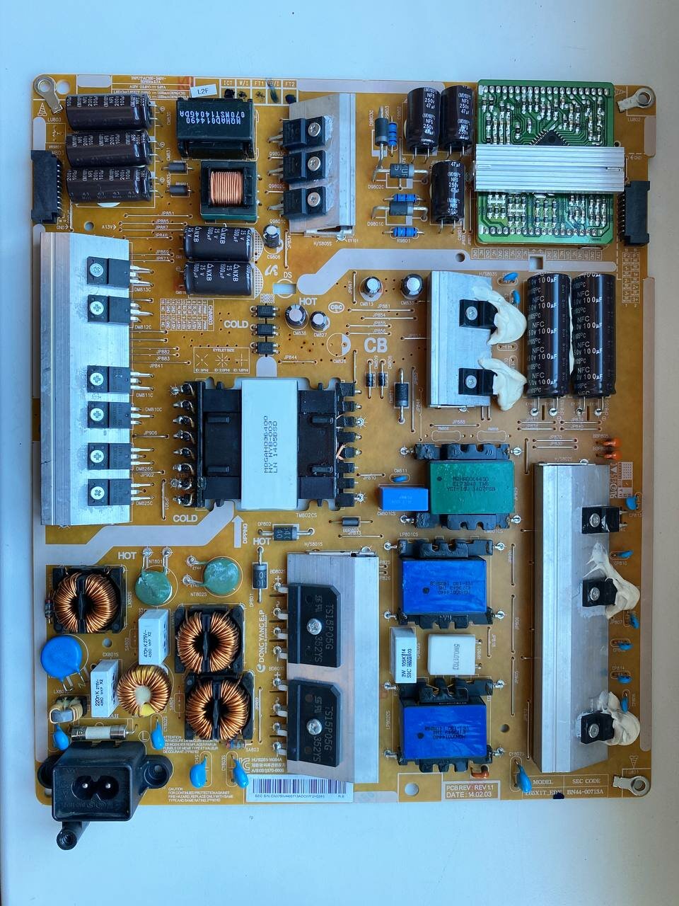 Блок питания PSU: BN44-00713A REV1.1 L65X1T_EDY для телевизора UE65H6400AK