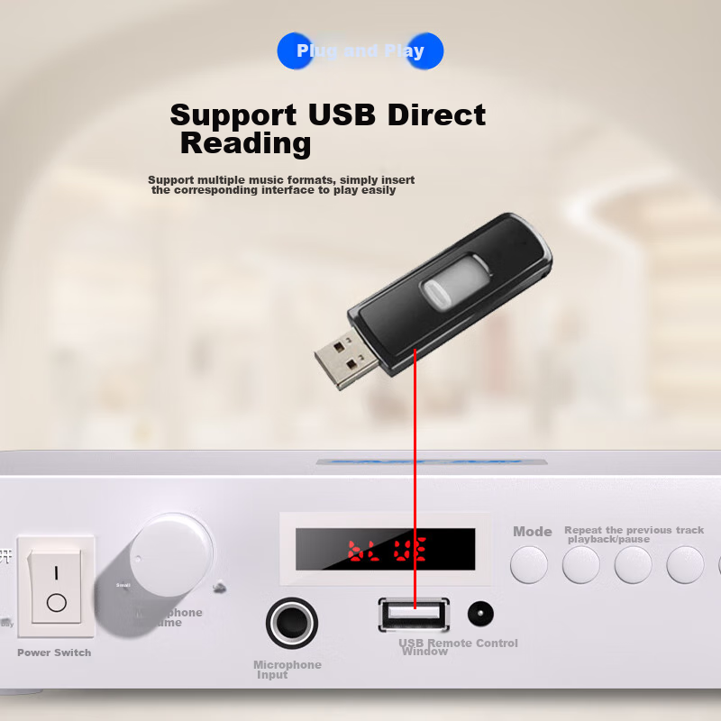 SAST LY-102K Constant Voltage High-Power Amplifier, Public Address Ceiling Speaker System, Bluetooth Amplifier