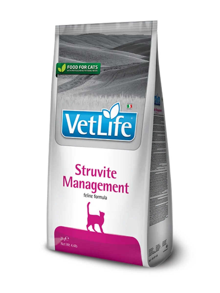 Сухой корм Farmina Vet Life Struvite Management (Фармина) для кошек при заболеваниях нижних мочевых путей, 2 кг