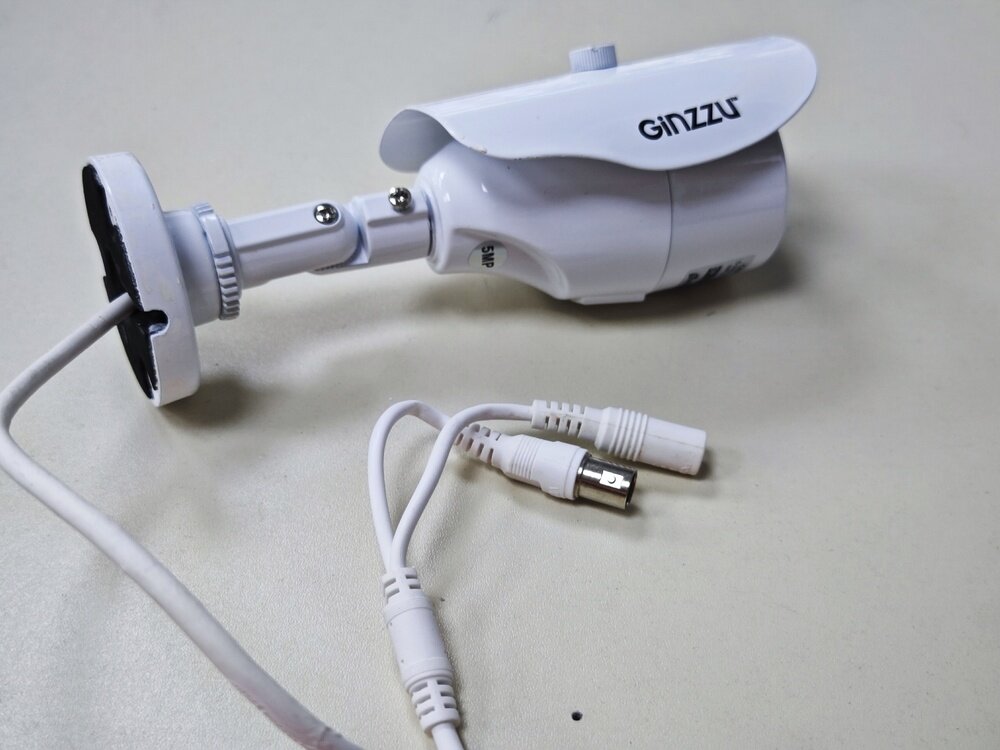 Камера в/наблюдения GINZZU HAB-5301A, AHD 5.0Mp K03, 3.6mm, пуля, IR 30м, IP66, мет.