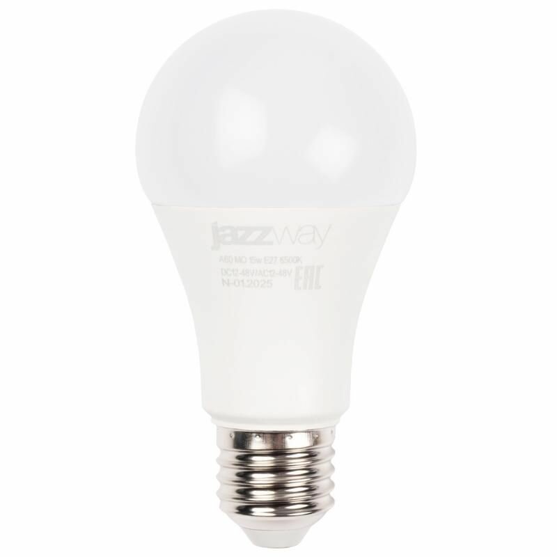 Лампа светодиодная низковольтная PLED-A60 MO 15Вт 6500К холод. бел. E27 12-48В AC/DC Pro JazzWay 5050594