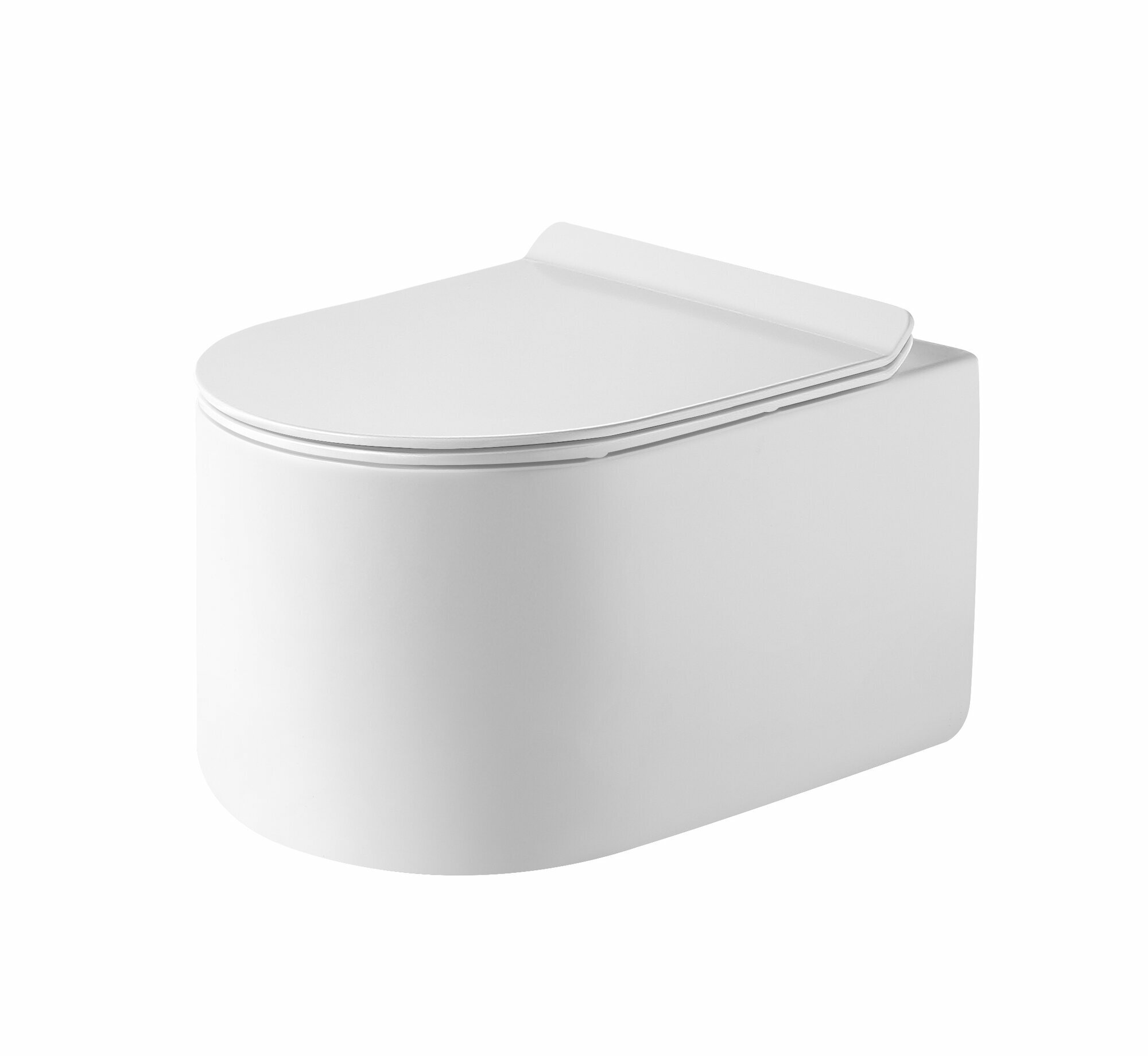 Унитаз подвесной Grossman Thin Rim GR-5606SQ (500х360х362) тонкий ободок, белый с тонкой крышкой, микролифт, смыв торнадо,1 место