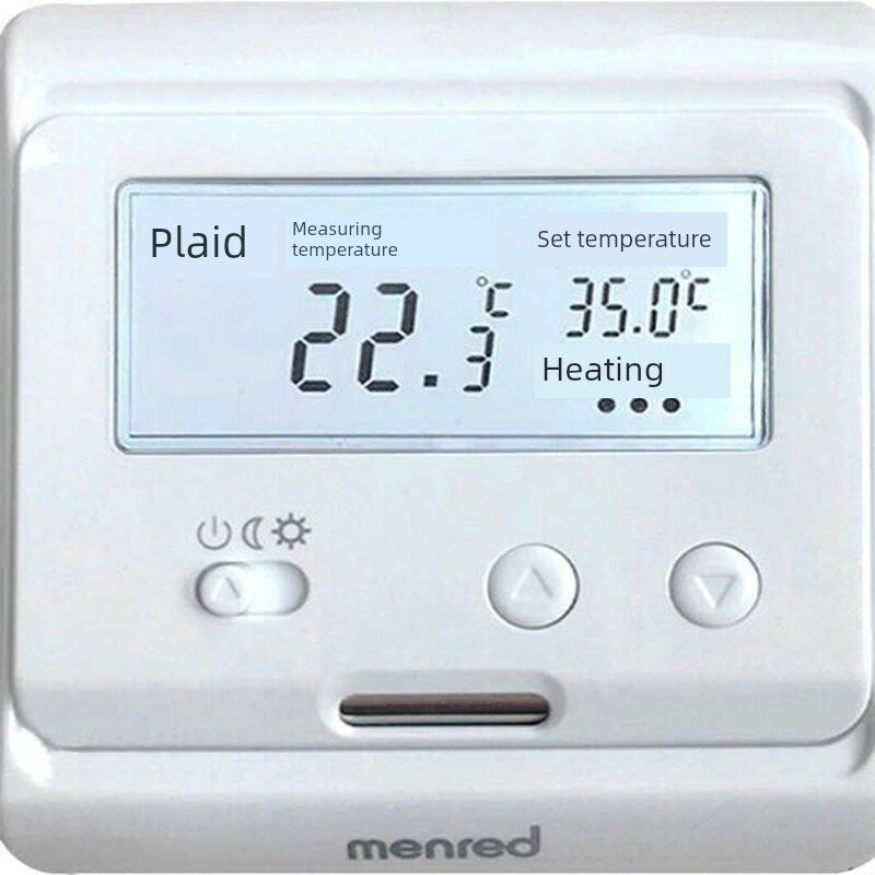 Термостат Manreid e31.116 с датчиком-проводом для водяного теплого пола, парной и котла, настенный монтаж