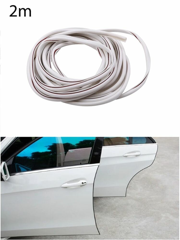 Защитная ПВХ лента на кромки дверей 500 см, ширина 0,6 см — универсальные накладки для молдингов и декоративных планок