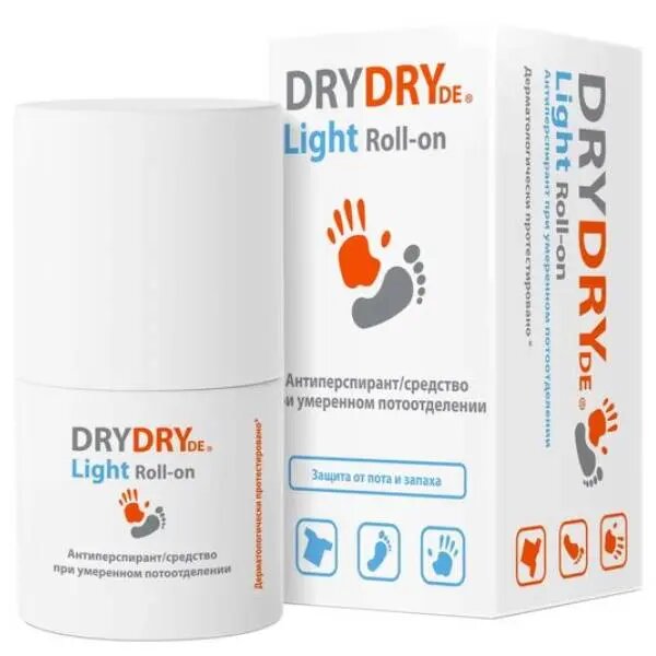 Средство от потоотделения DRY DRY DE Light для всех типов кожи 50мл (Германия)
