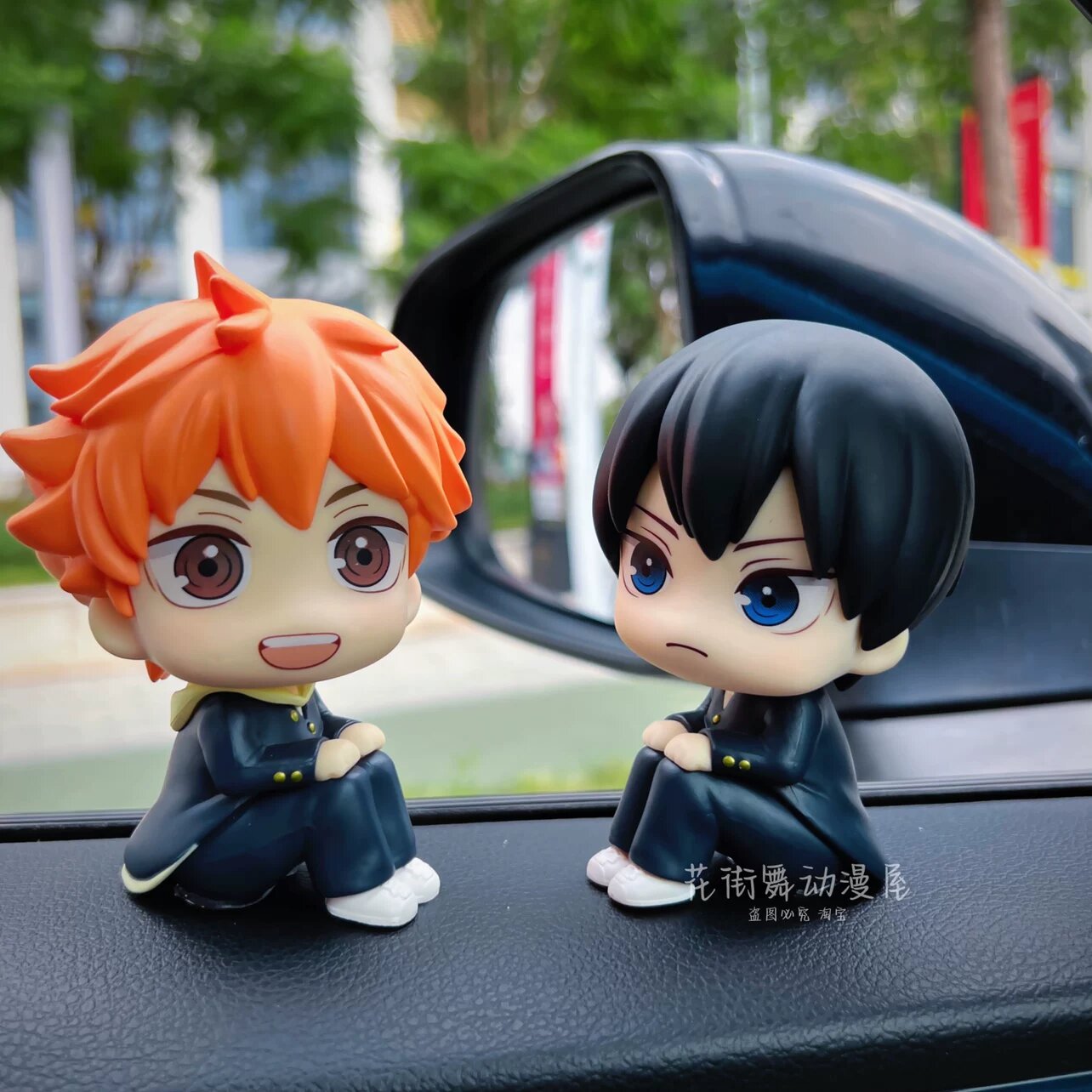 Комплект фигурок из аниме Haikyuu Хината Шою и Ямагучи Хаято в сидячем положении 10 см, декор для приборной панели