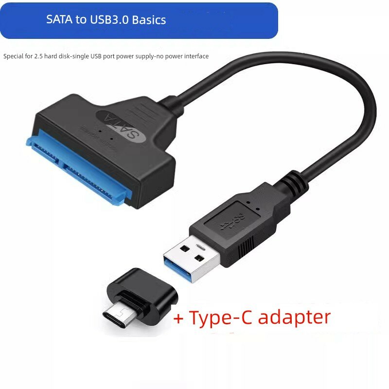Адаптер SATA к USB 3.0 с Type-C и хабом для 2.5-дюймовых HDD/SSD, двойной внешний читатель дисков