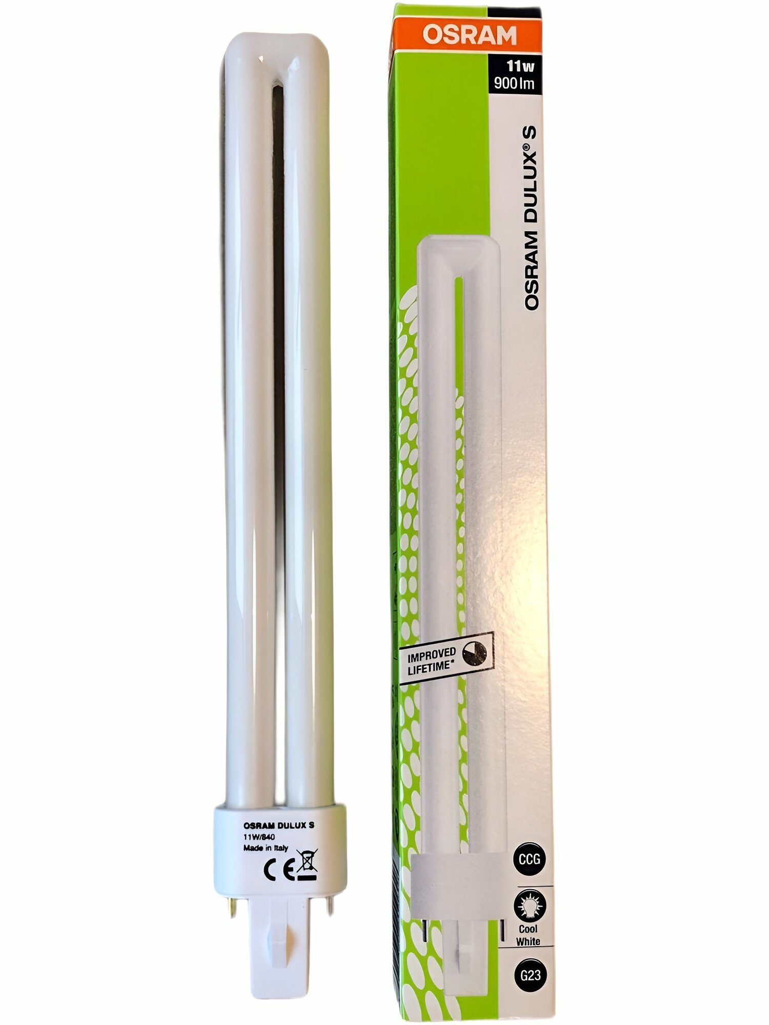 Лампа Osram Dulux S 11W/840 G23 Lumilux белого дневного света Italy
