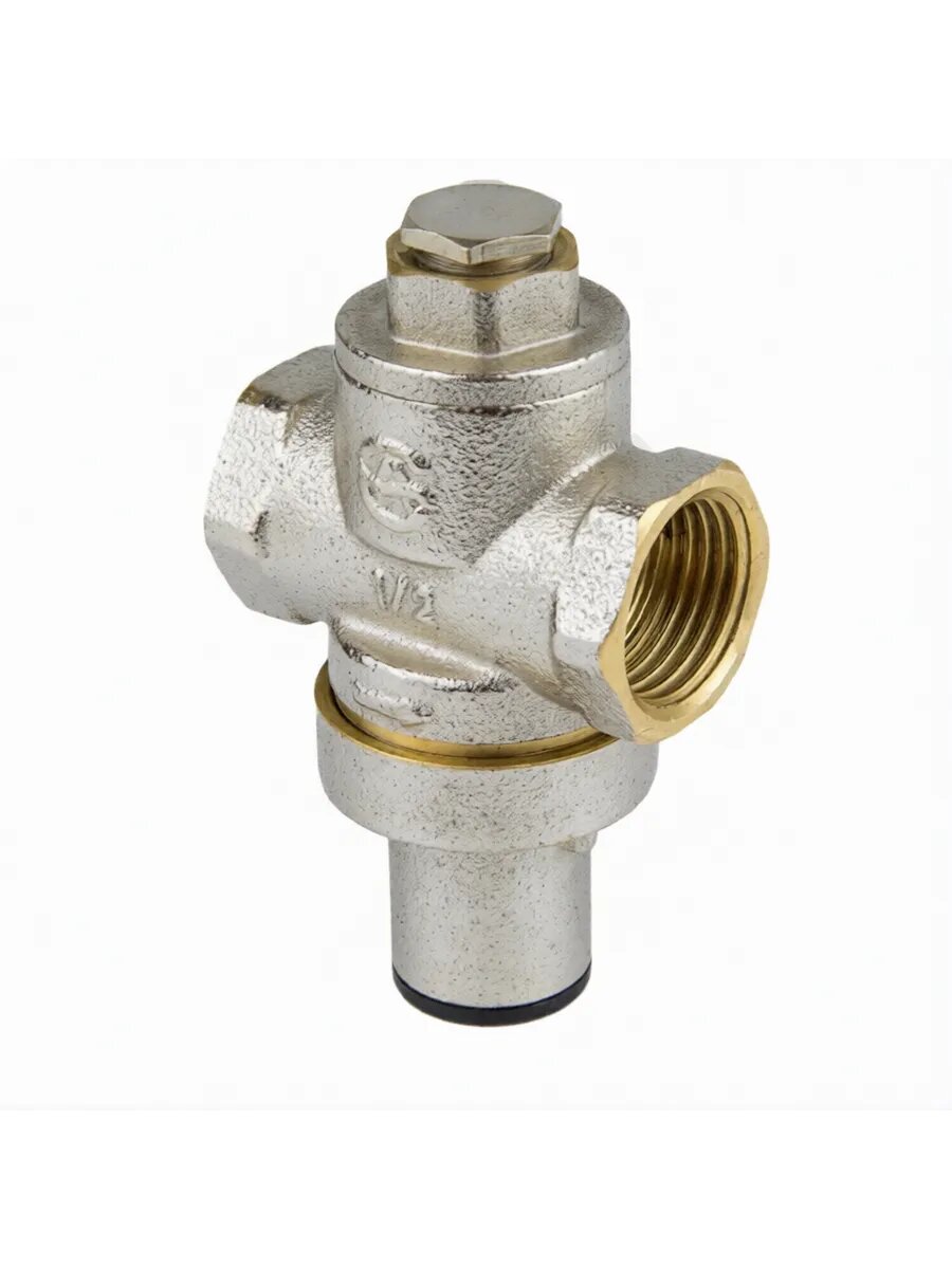 Регулятор давления поршневой латунь с выходом под манометр