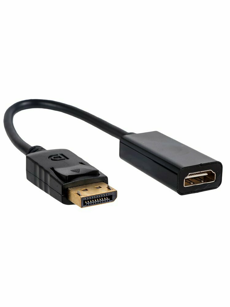 Адаптер PALMEXX ADP002 DP(m)-HDMI(f), 4K@30Hz, 0.15м, чёрный
