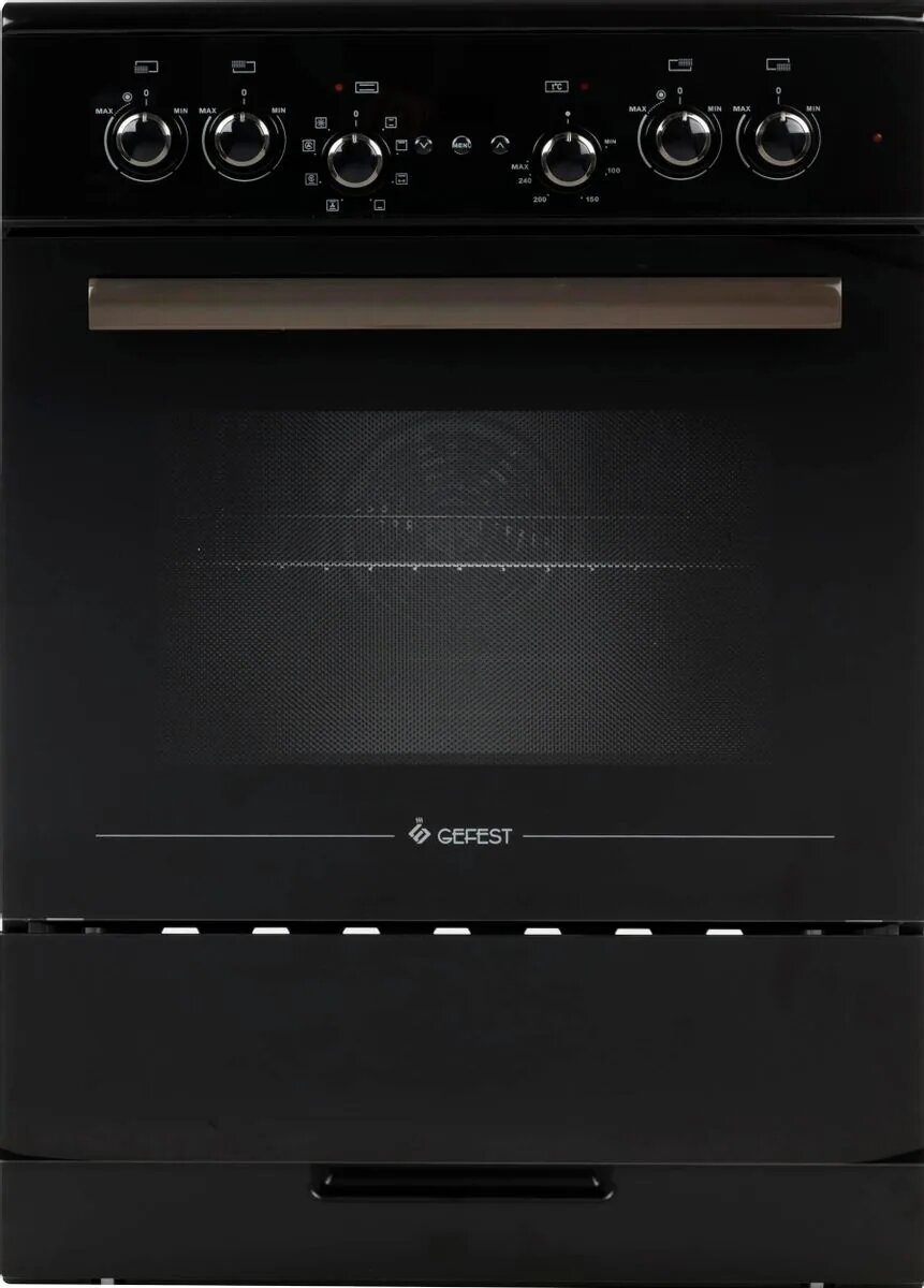 Электрическая плита GEFEST 6560-03 0057, черный, вертел, гриль, конвекция, таймер