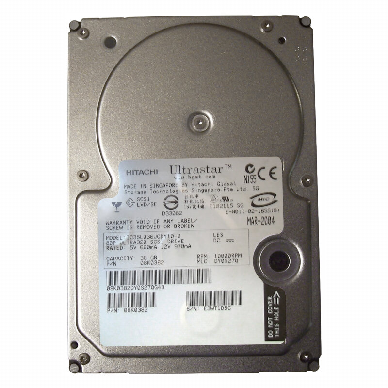 Жесткий диск Hitachi IC35L036UCDY10-0 36,7Gb U320SCSI 3.5" HDD