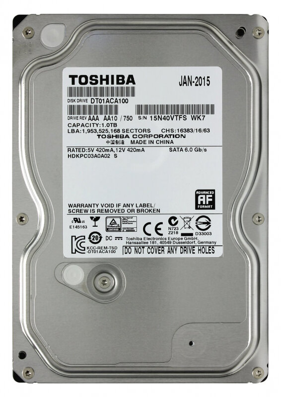 Жесткий диск Toshiba 9F13180 1Tb SATAIII 3,5" HDD
