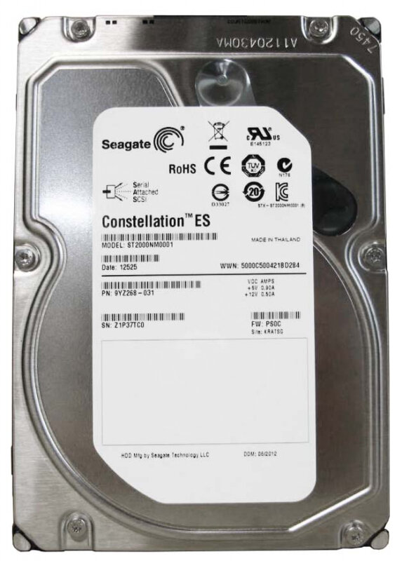 Жесткий диск Seagate ST2000NM0001 2Tb SAS 3,5" HDD