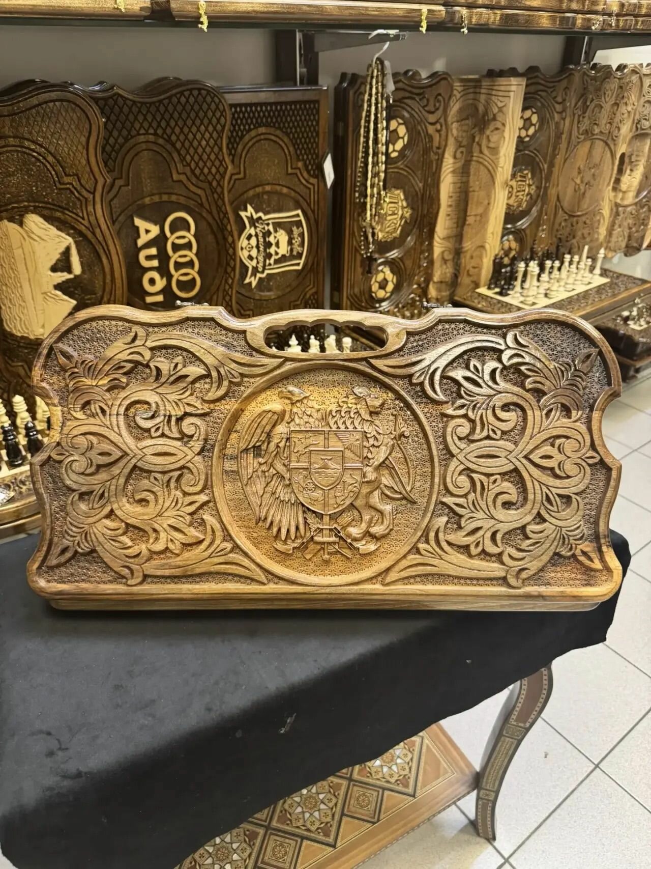 Нарды Герб Армения из ореха