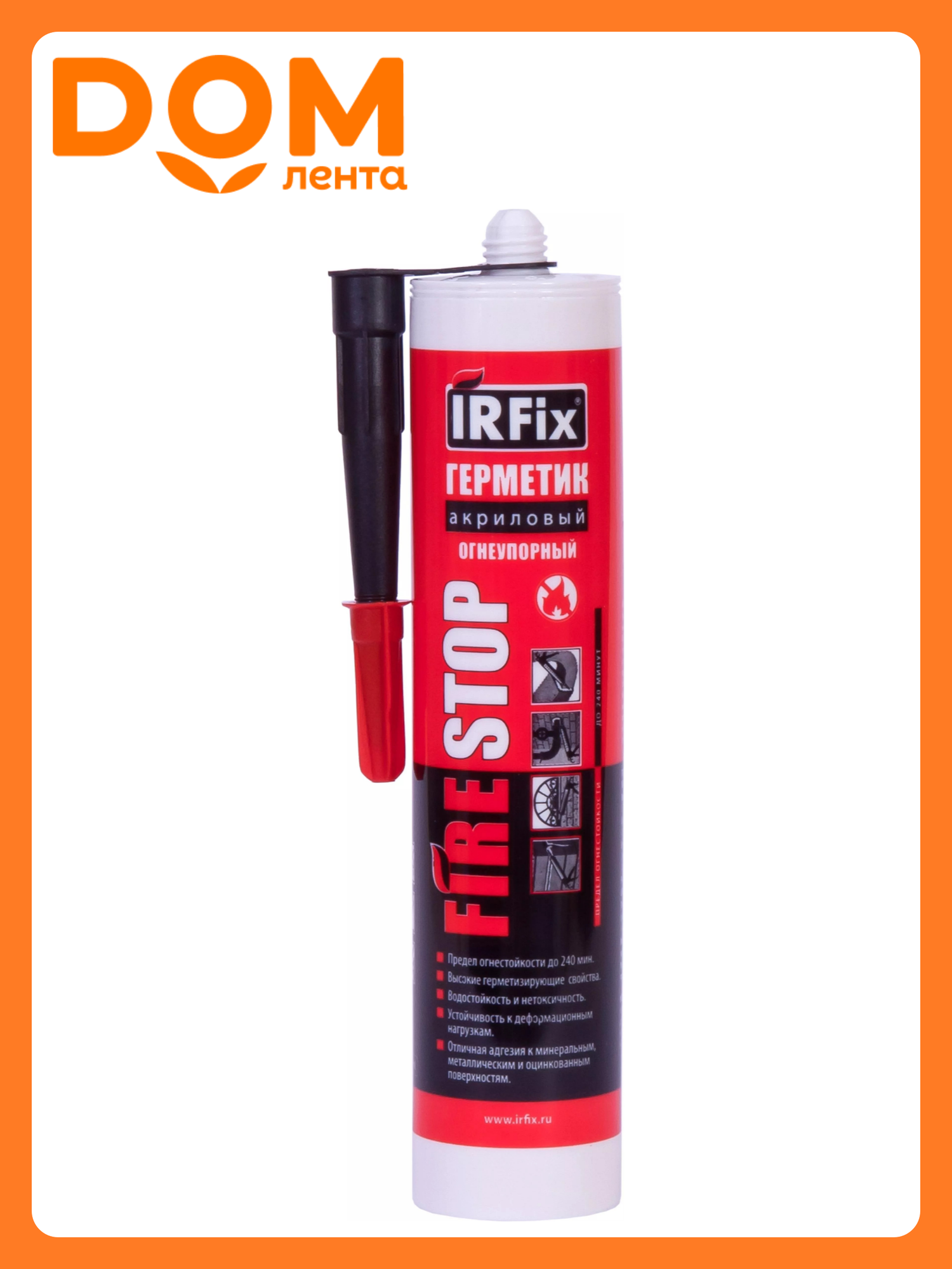 Герметик IRFIX FIRESTOP акриловый огнеупорный 310МЛ