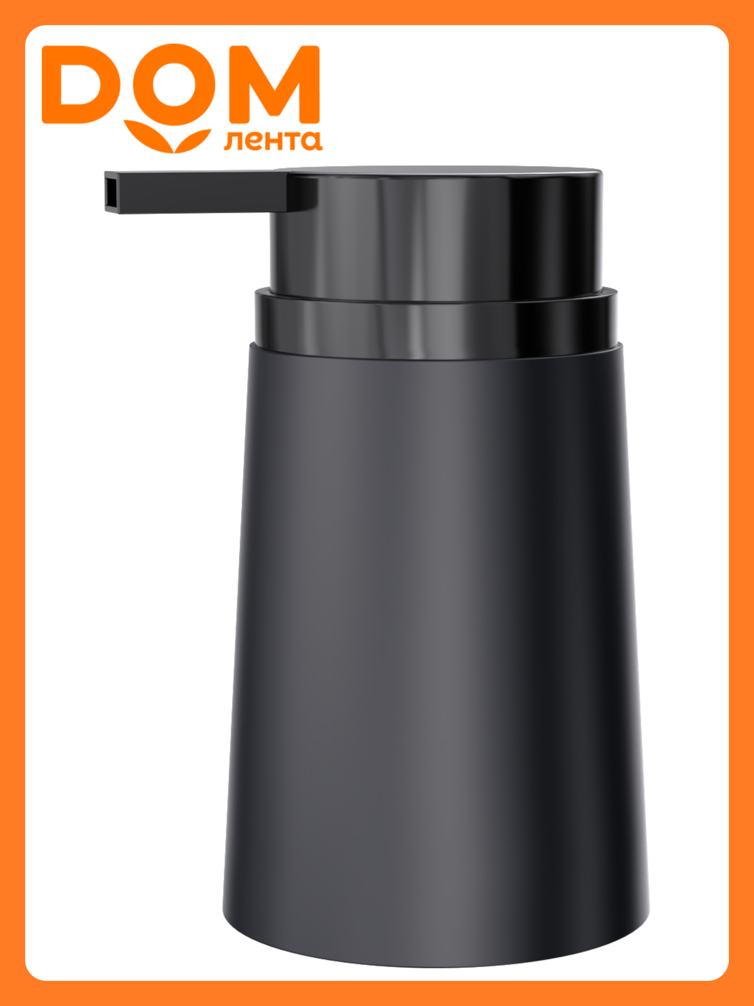 Дозатор для жидкого мыла Fora TOULON, настольный, черный, пластик, 330 мл