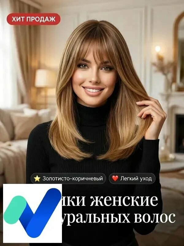 Парики женские из натуральных волос