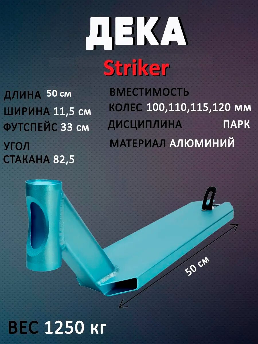 Дека для трюкового самокат Lux Teal