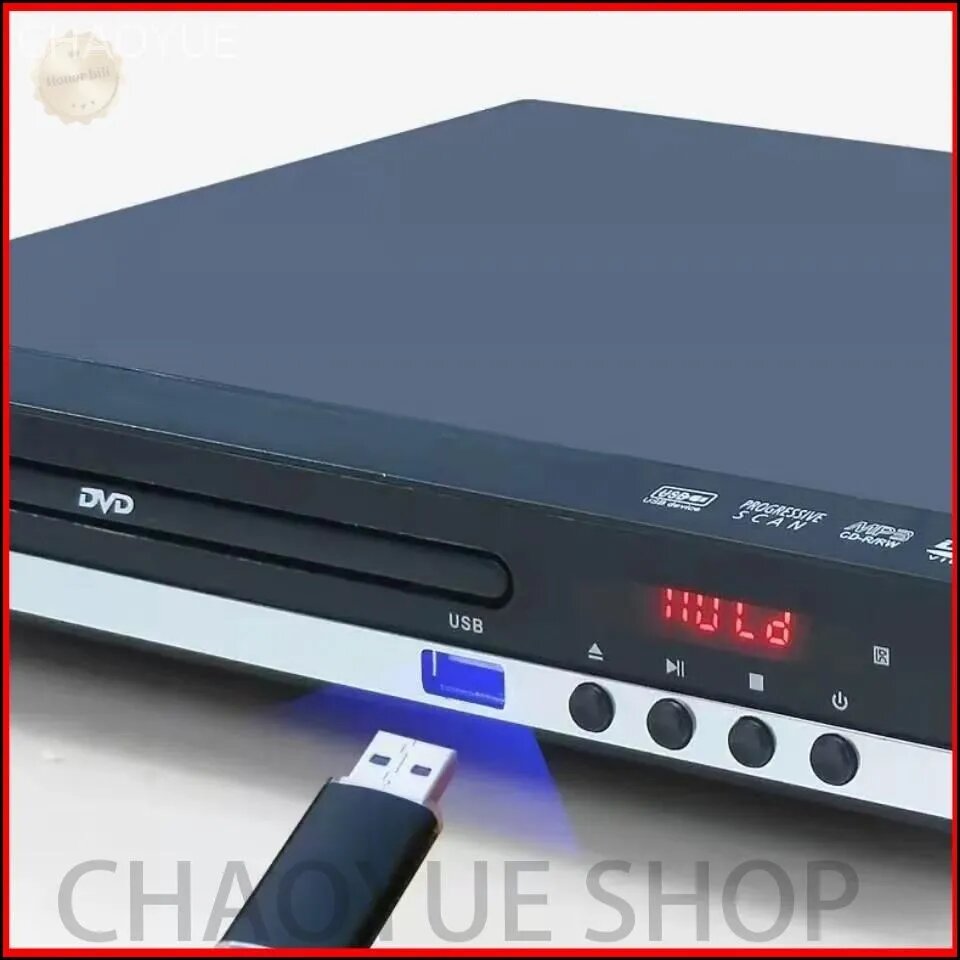 Blu-ray-плеер с поддержкой HDMI и USB для домашнего кинотеатра, черный/белый, воспроизведение 1080P — фото 1