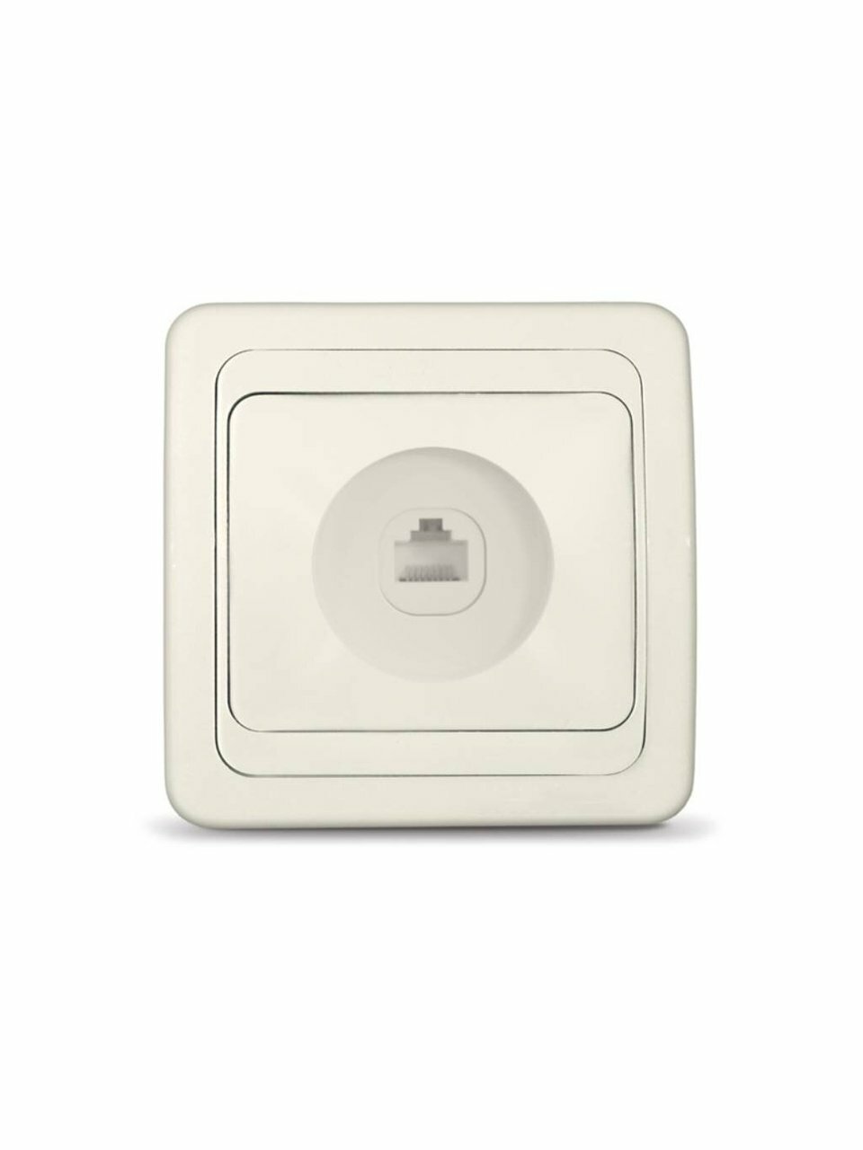 Компьютерная розетка UNIVersal RJ45 скрытой установки, цвет слоновая кость, 1 А, IP20, артикул Б-В0035 для интернета
