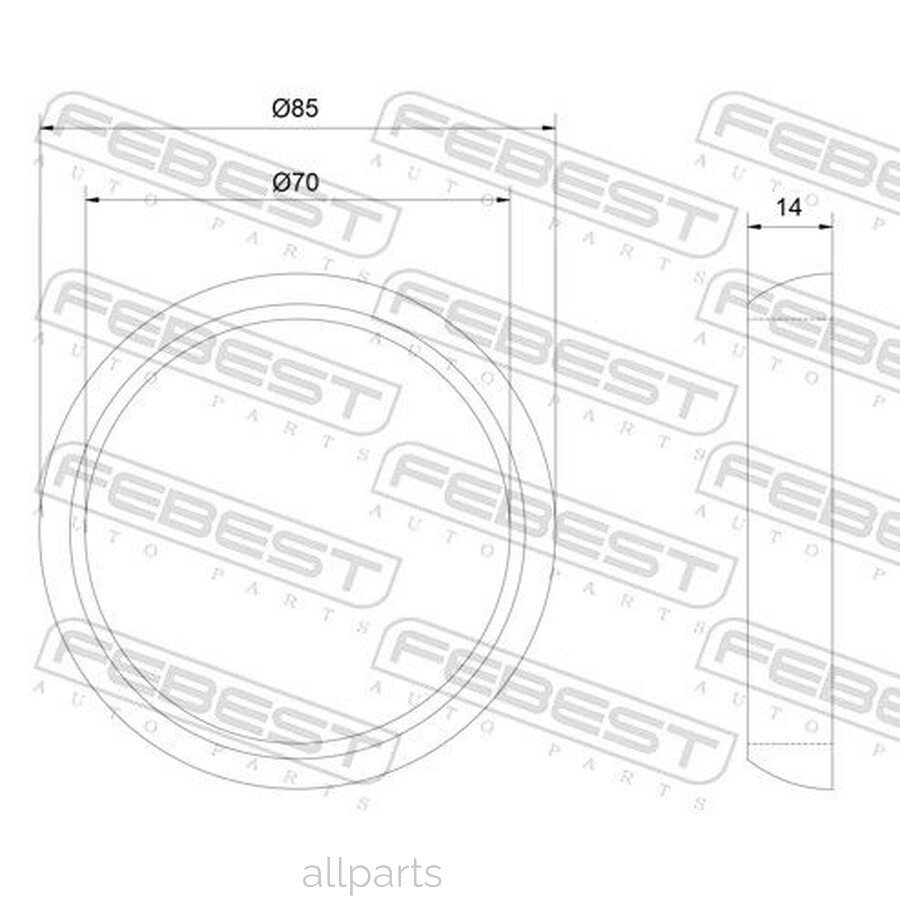 FEBEST 02491-001 Кольцо уплотнительное выхлопной трубы NISSAN MICRA/NOTE(керамическое покрытие)