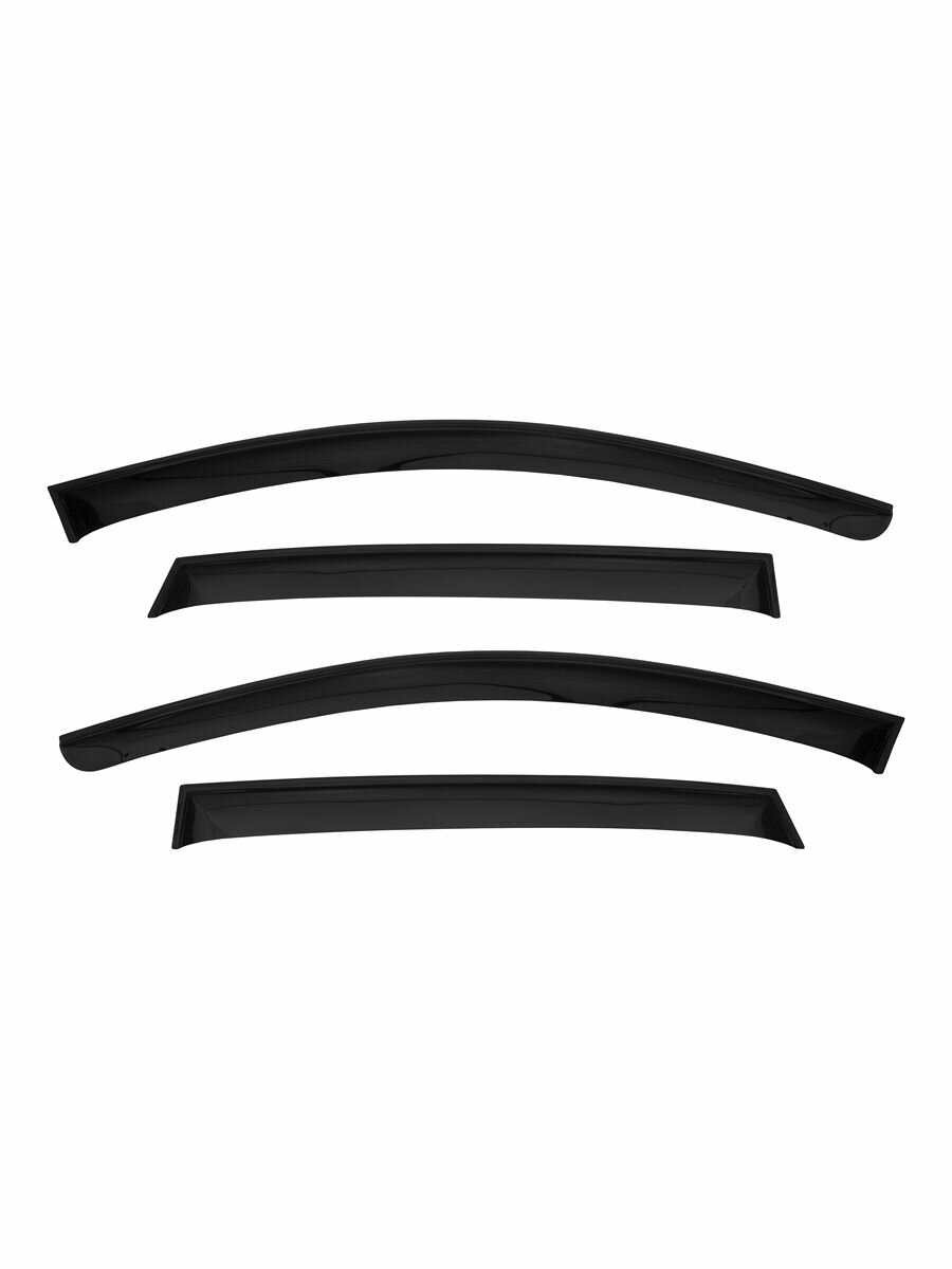 Дефлектор окон (накладной скотч 3М) 4 шт. для CHEVROLET AVEO I (Т200/Т250) 2003-2012 /ZAZ VIDA 2012-2014 хэтчбек / Шевроле Авео