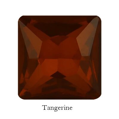 Стразы квадратные Tangerine, 14 мм, бордовый